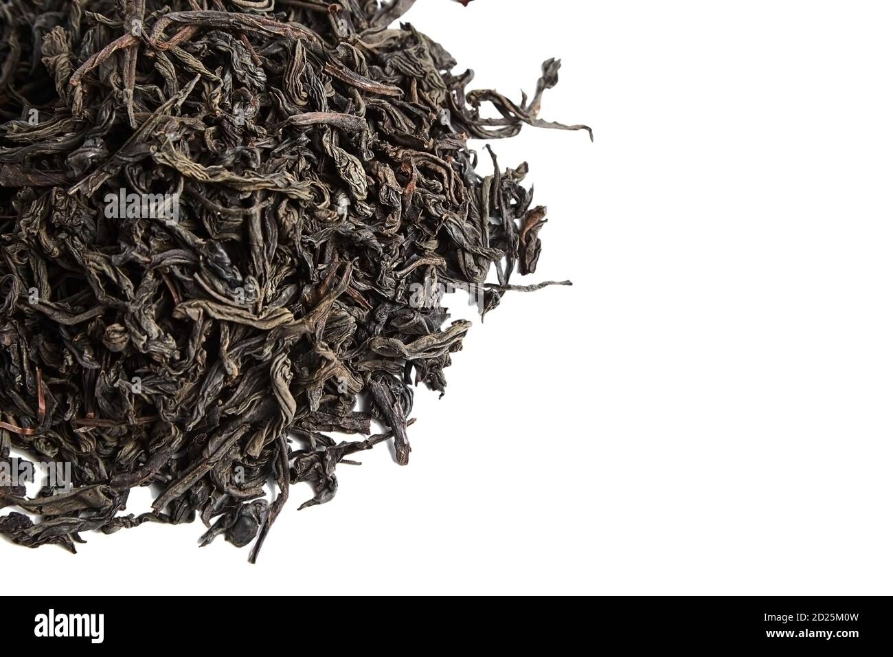 Black tea loose dried tea leaves. isolated on white background Stock ...