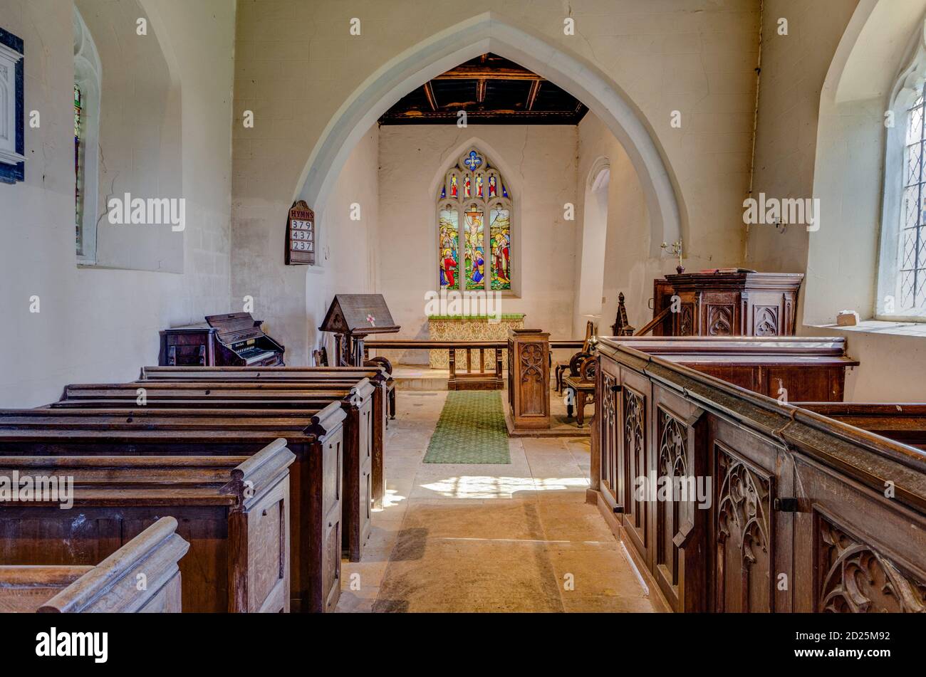 Medieval village church interior uk hi-res stock photography and images ...