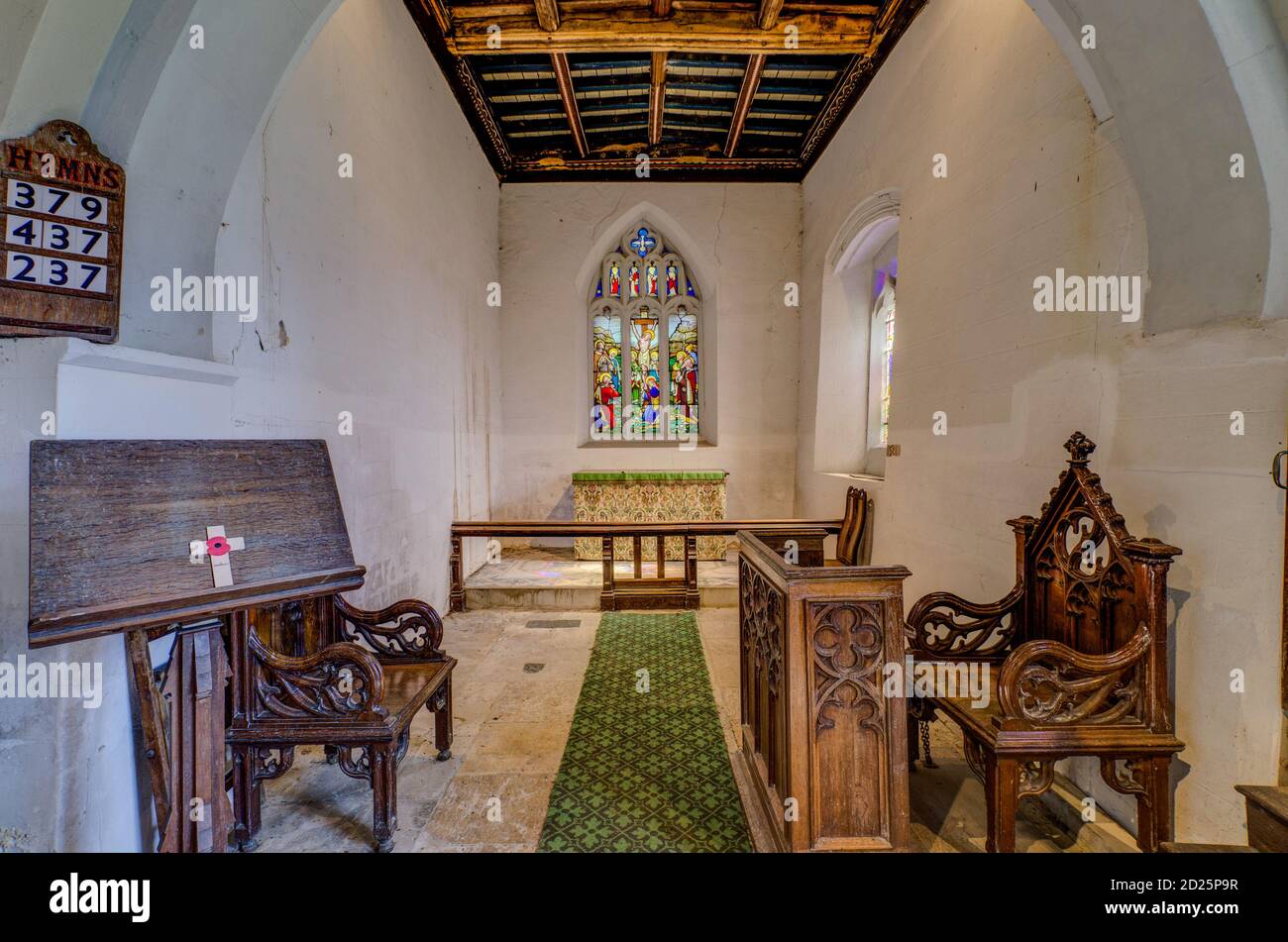 Medieval village church interior uk hi-res stock photography and images ...