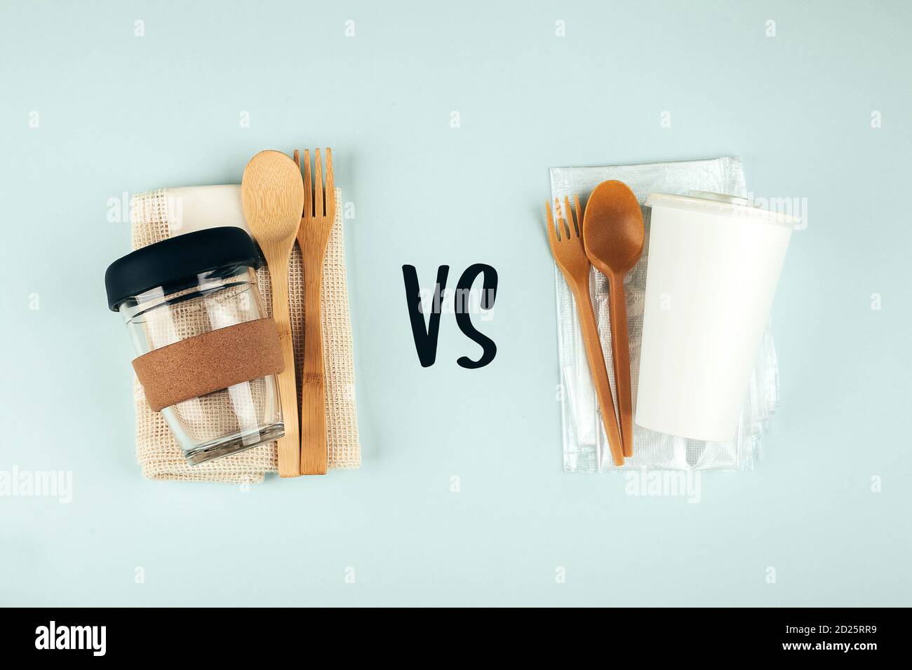 Reusable and disposable plactic set of dishes. Conscious choice. Zero ...