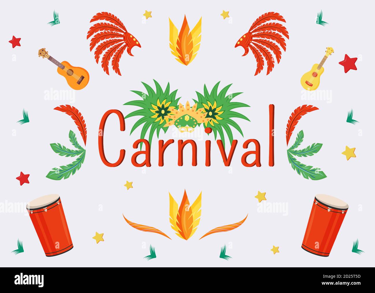 Carnival banner flat vector template. Brochure, poster concept design ...