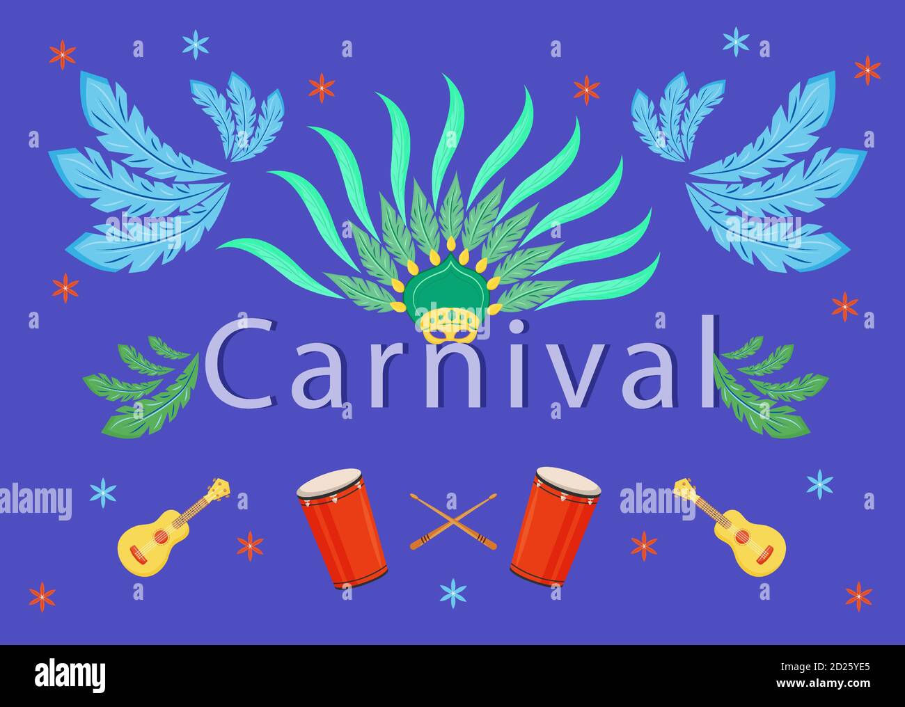 Carnival banner flat vector template. Brochure, poster concept design ...