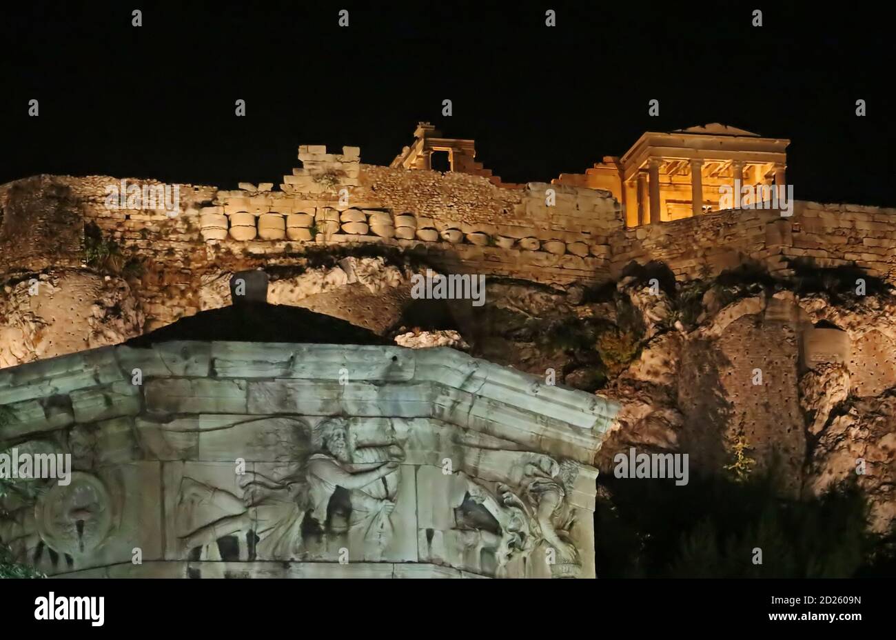Parthenon construction in Acropolis Hill in Athens - North Slope ...