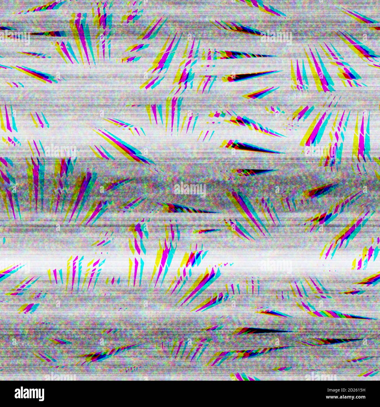 Seamless techno glitch tropical RGB computer noise Stock Photo - Alamy