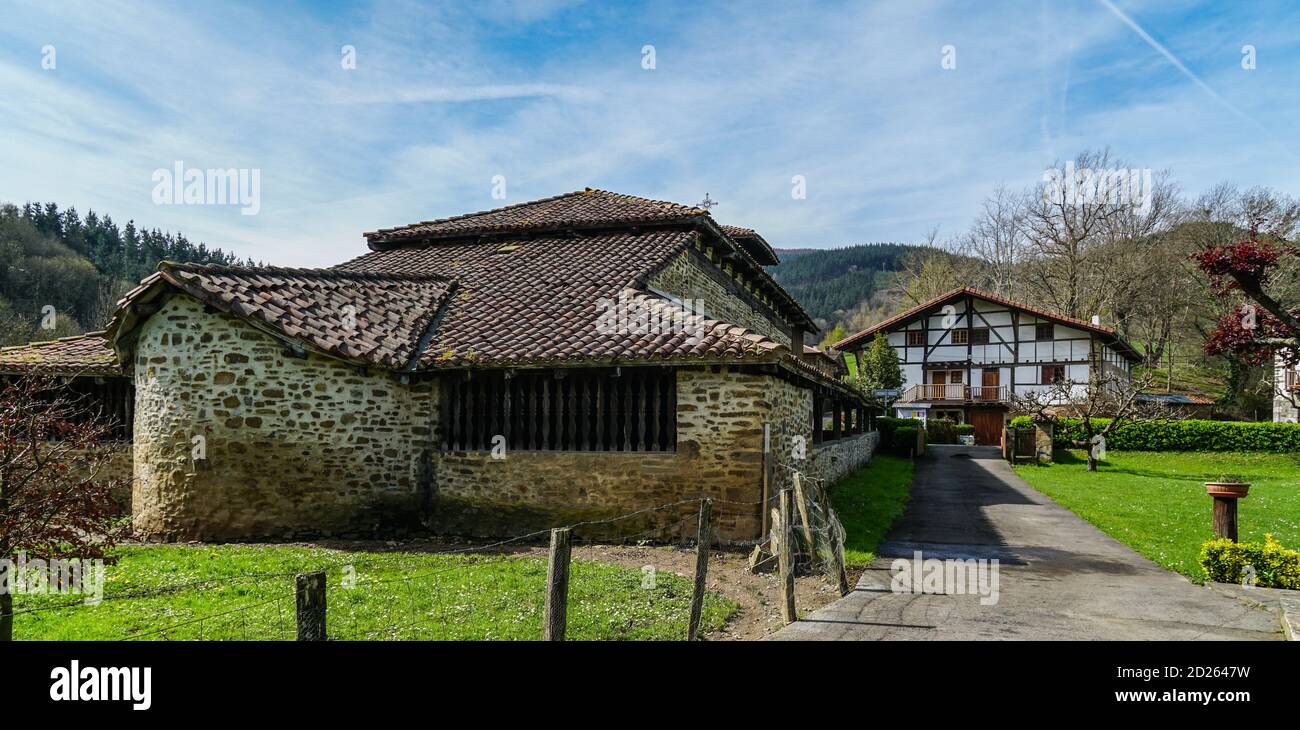 Church of San Miguel in Artea, Biscay, Basque Country, Spain Stock ...