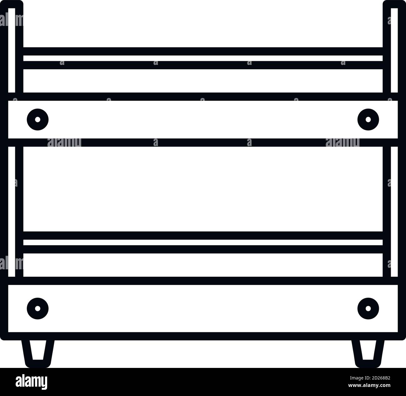 Home bunk bed icon. Outline home bunk bed vector icon for web design ...