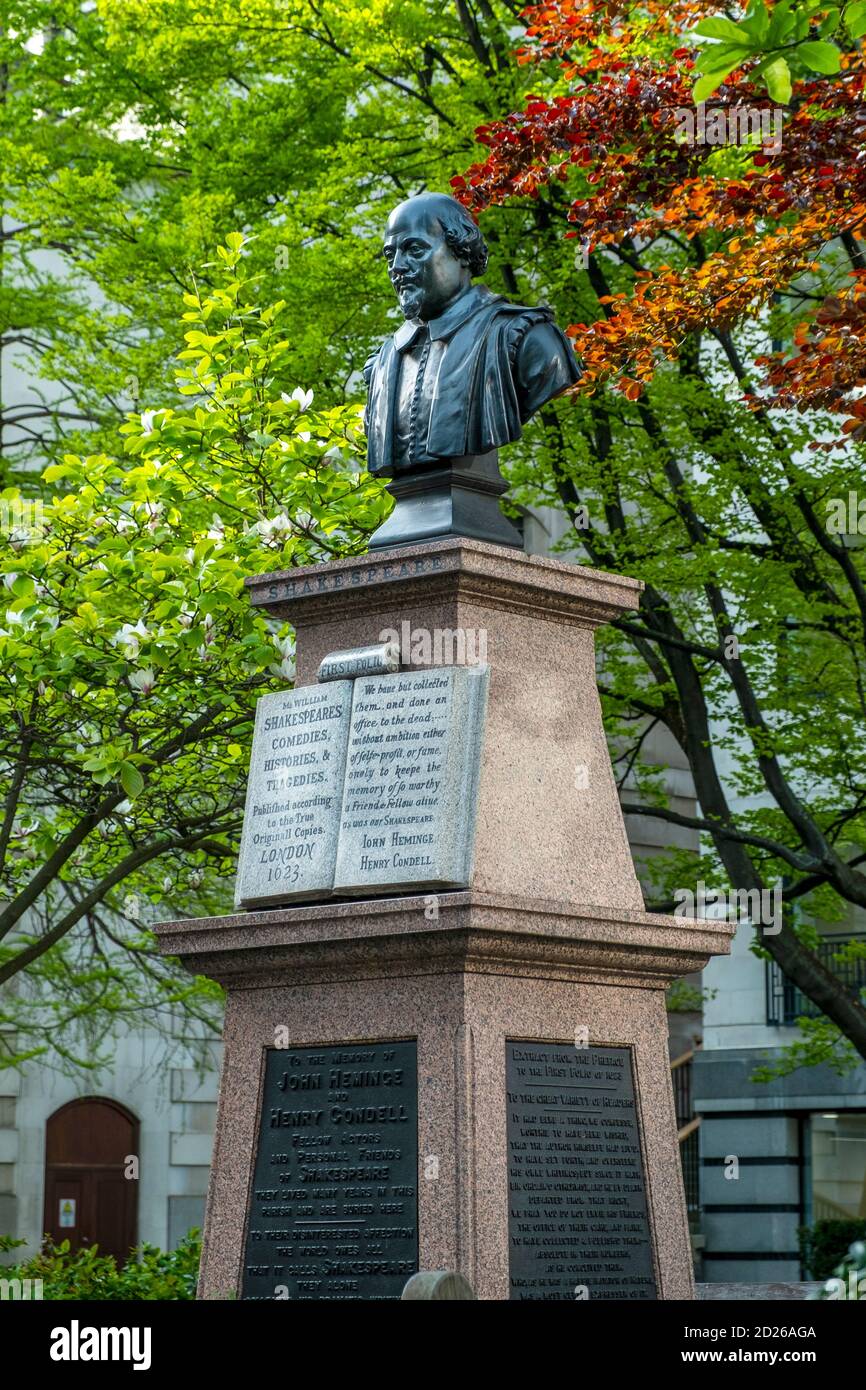 UK, London, City of London, St Mary Aldermanbury Garden, John Heminges ...