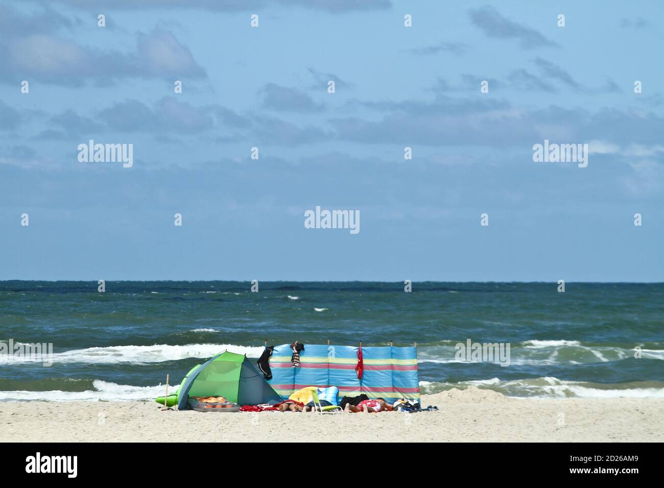 At the beach in the summer in Denmark Stock Photo - Alamy