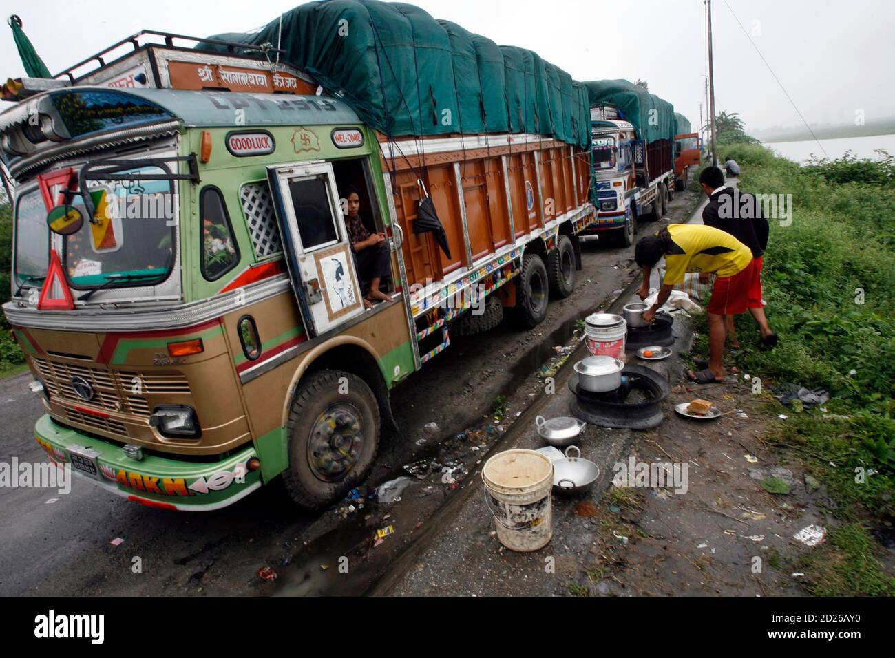 Indian truck drivers hi-res stock photography and images - Alamy