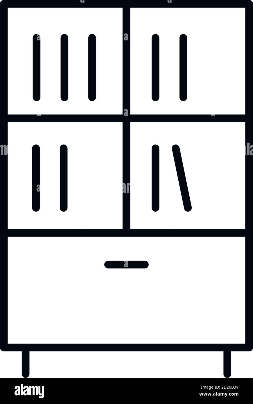 Childrens room furniture icon. Outline childrens room furniture vector ...