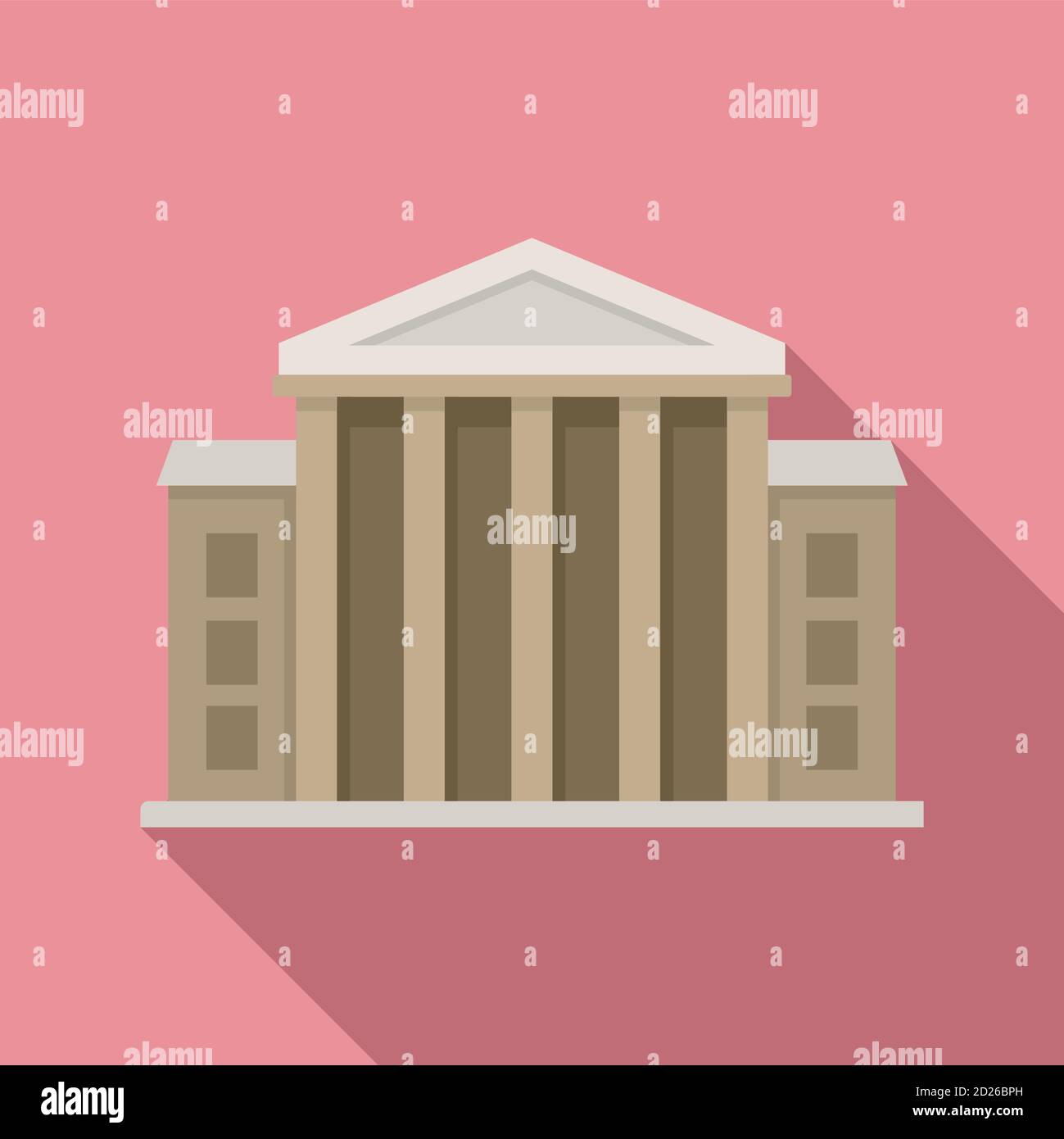Museum icon. Flat illustration of museum vector icon for web design ...