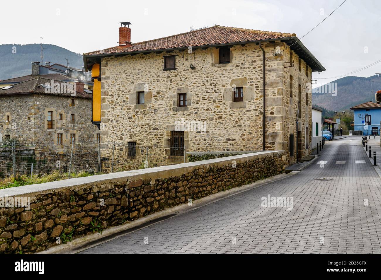 Stone masonry house in Orozko, Biscay, Basque Country Stock Photo - Alamy