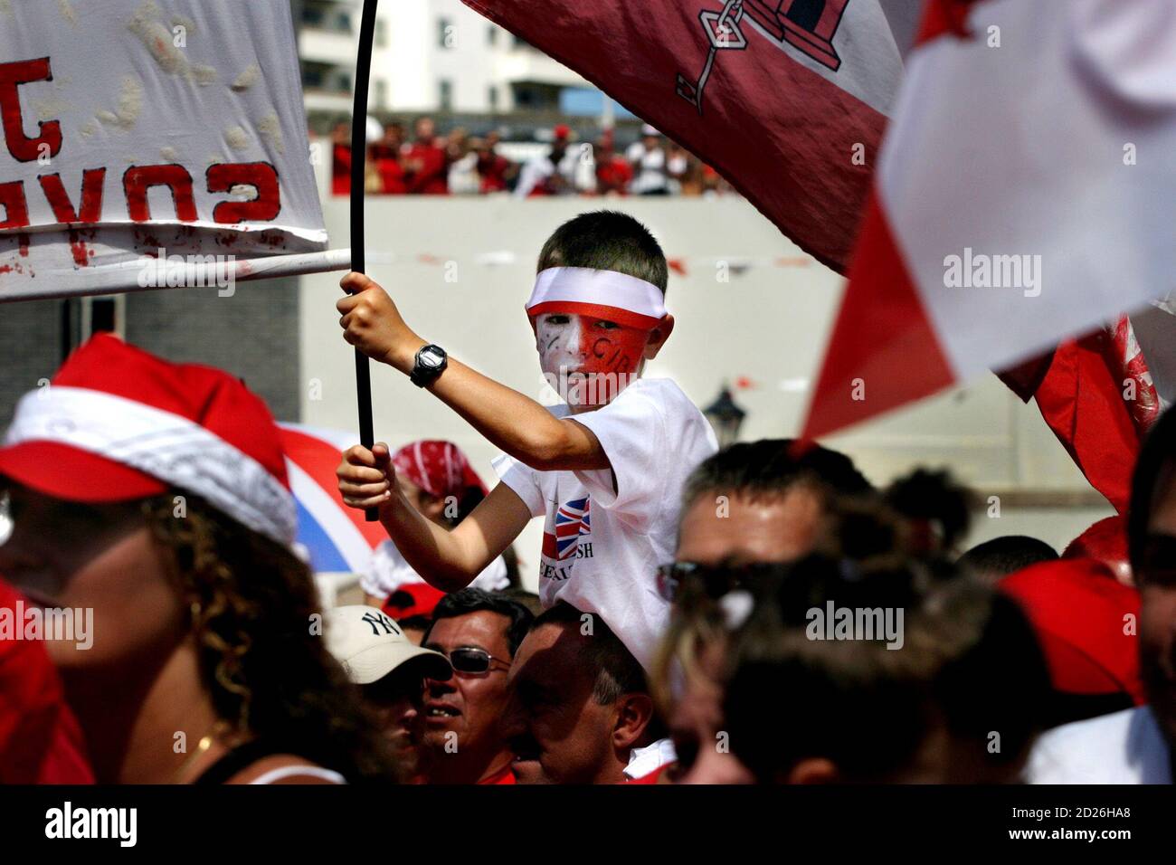 The flag of gibraltar hi-res stock photography and images - Alamy