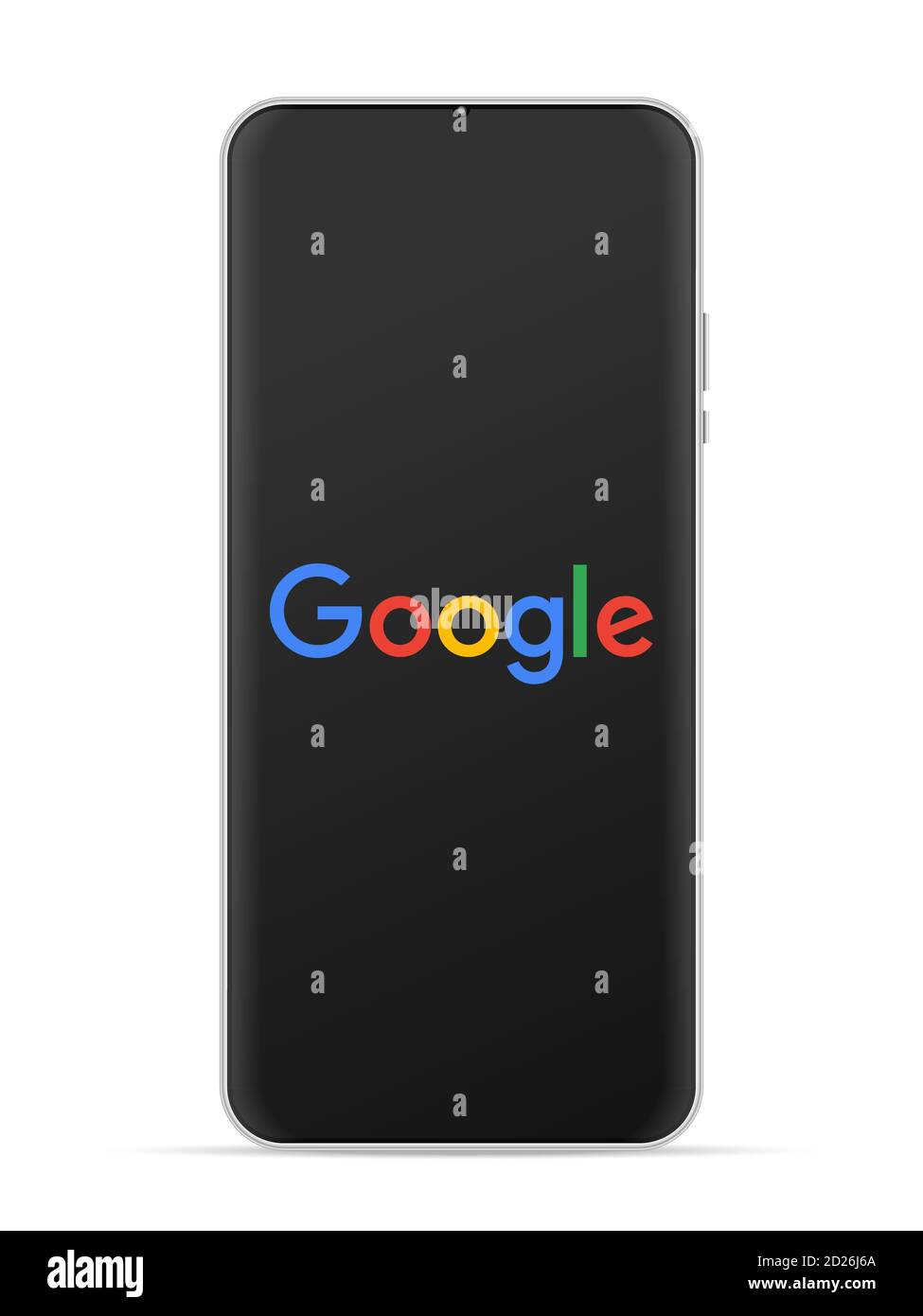 Google logo icon on smartphone screen. Vector illustration white ...