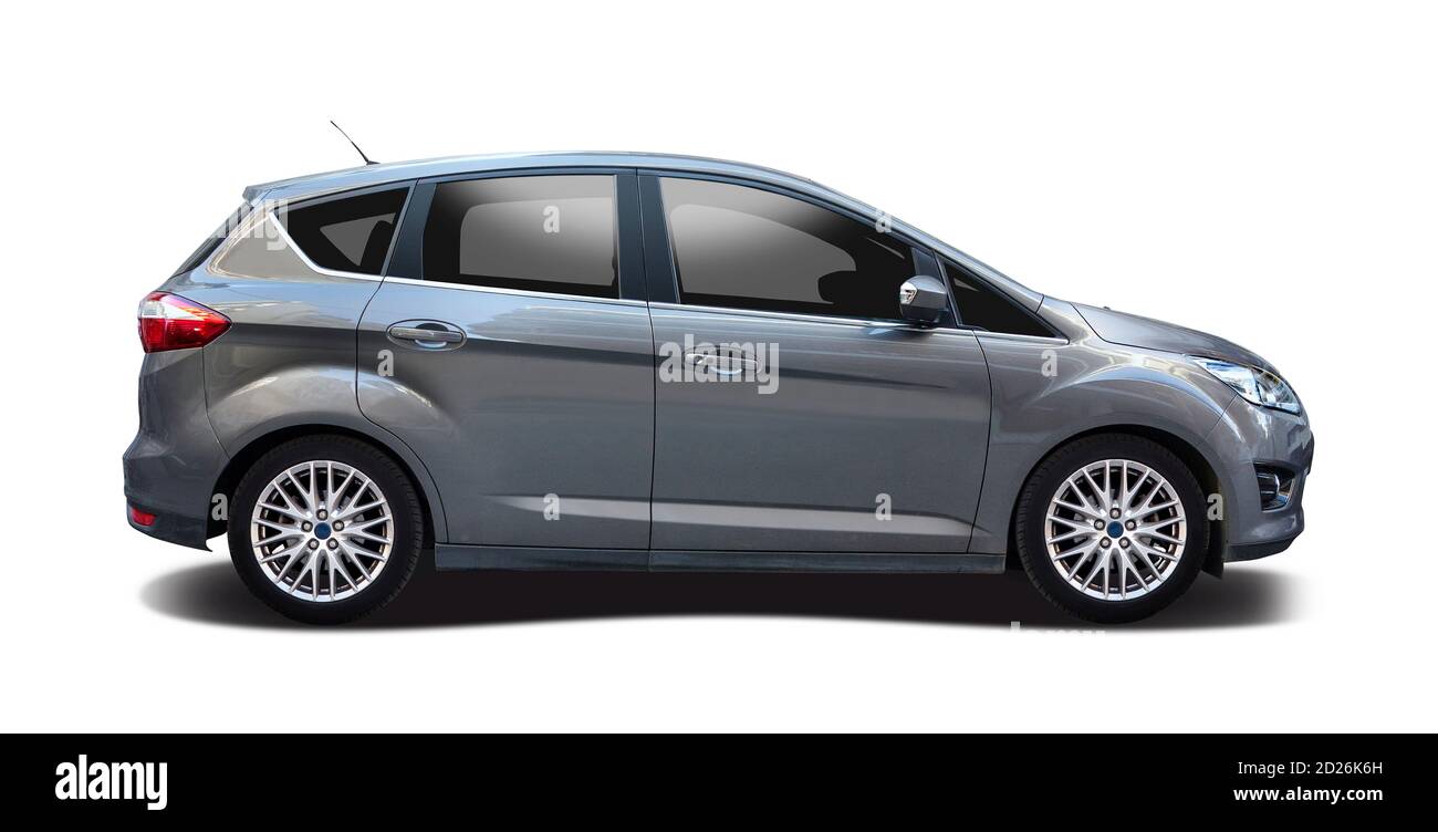 MPV car side view isolated on white Stock Photo - Alamy