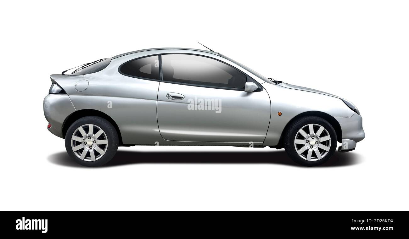 Sport coupe car side view isolated on white background Stock Photo - Alamy