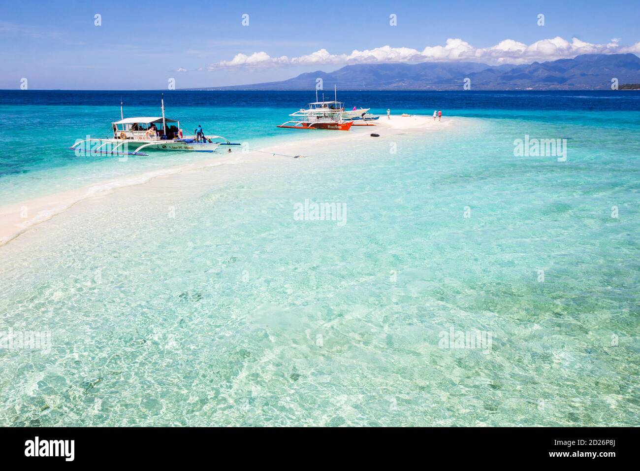 White sand beach in Bluewater Sumilon Island Resort in Cebu Stock Photo ...