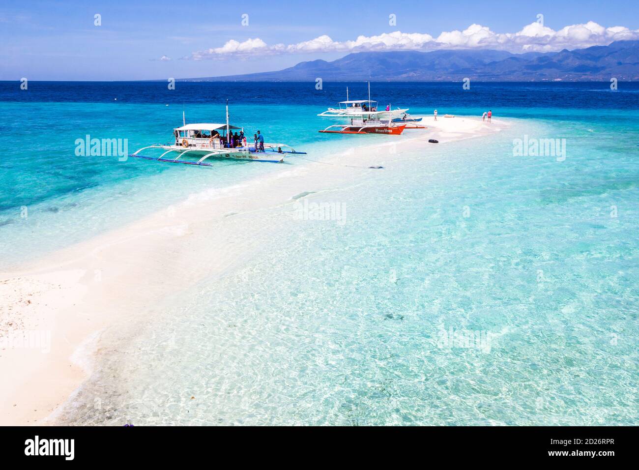 White sand beach in Bluewater Sumilon Island Resort in Cebu Stock Photo ...