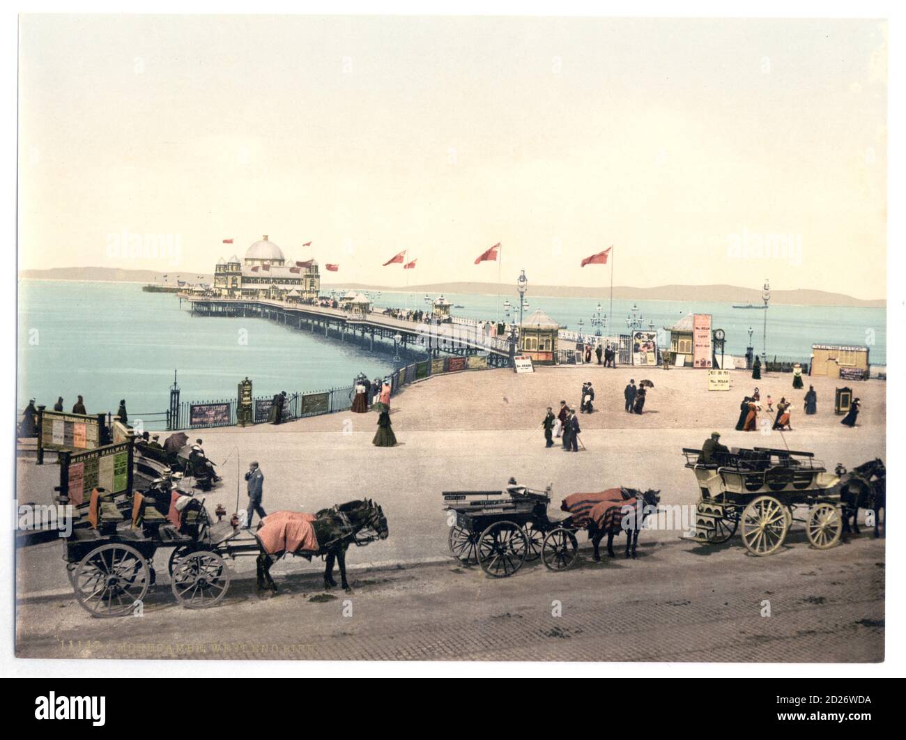 Photochrom print, Victorian seaside Stock Photo - Alamy
