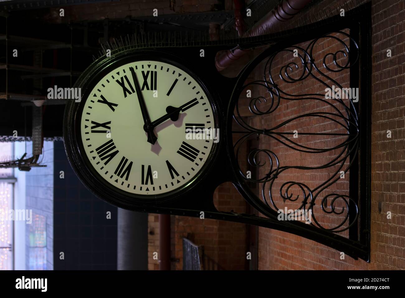 Clock Inside The Piccadilly Train Station At Manchester England 8-12 ...