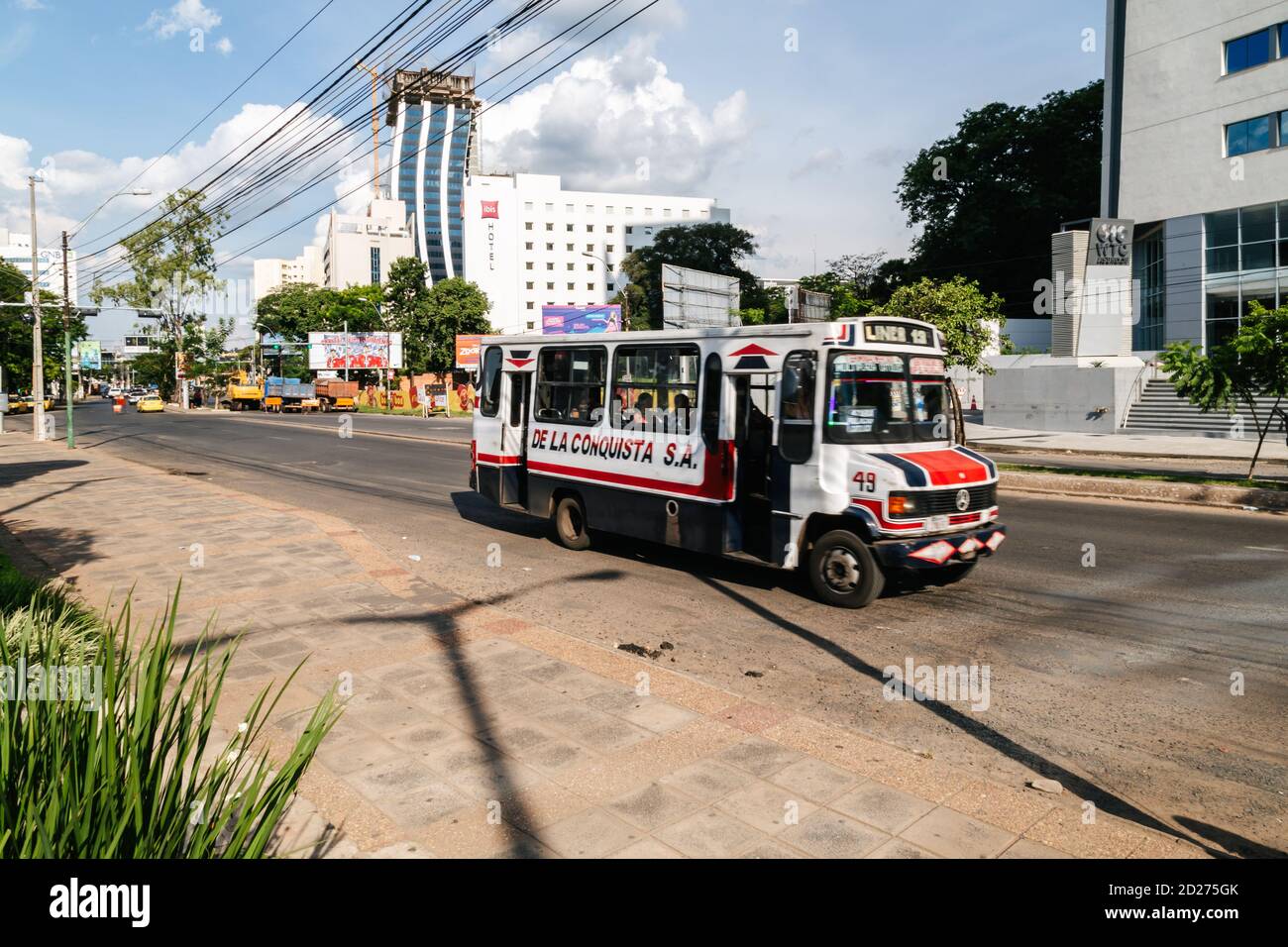 Asuncion, Paraguay. 14th February, 2016. A public transport bus (De La Conquista S.A. - Linea-13 ...