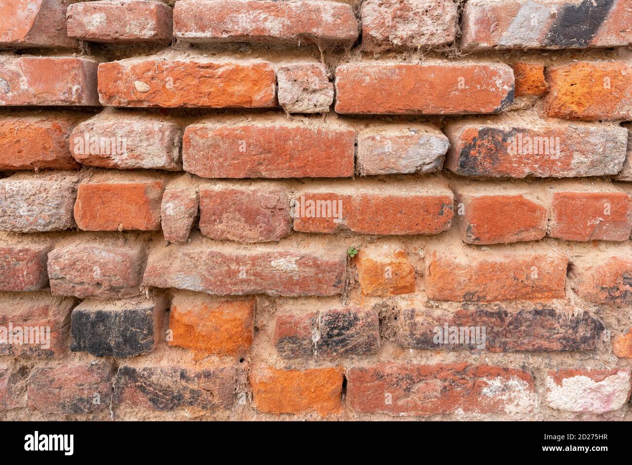 Orange red brick wall pattern. Orange brick texture Stock Photo - Alamy