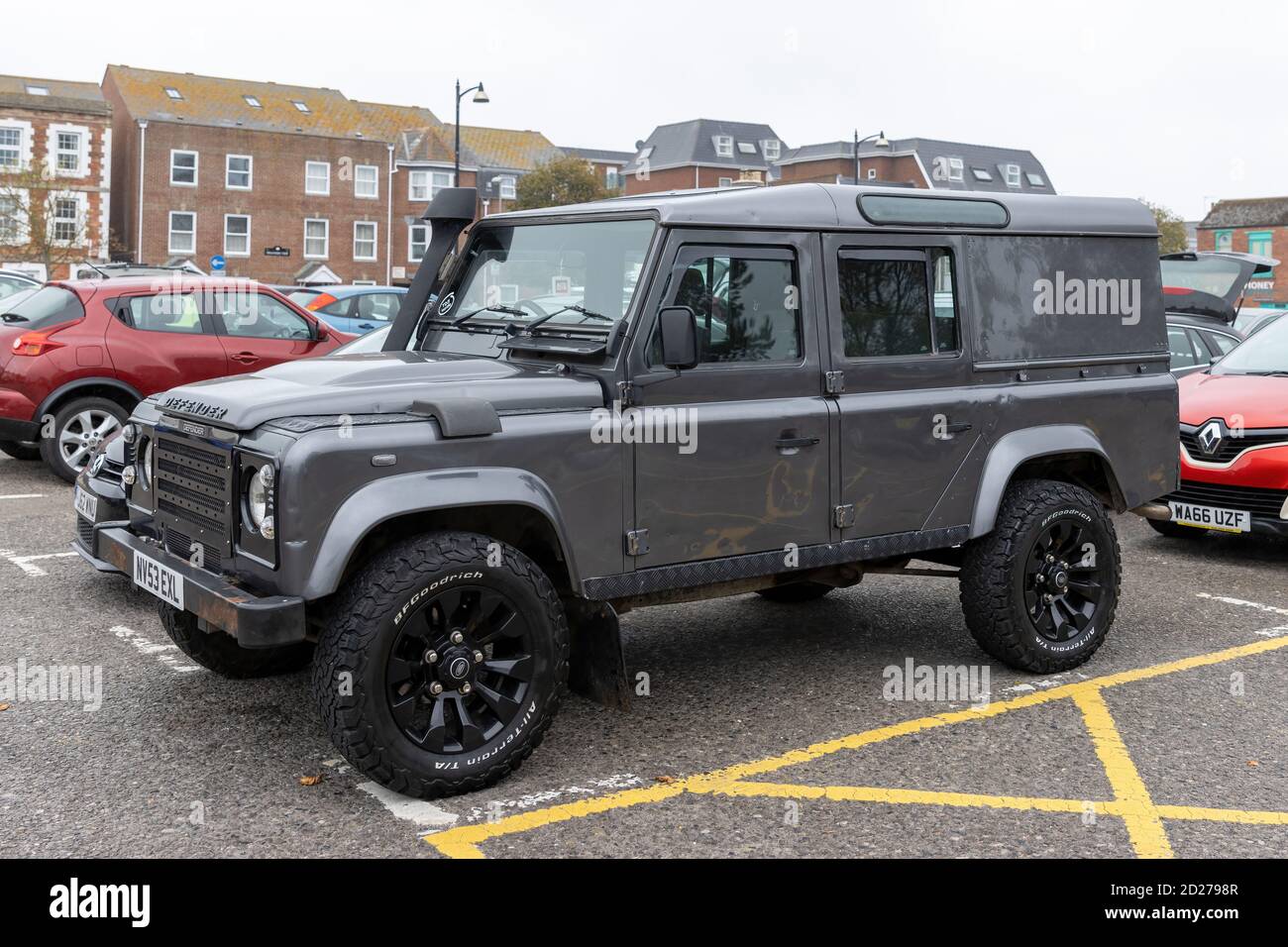 A 2003 Land Rover Defender 110 County TD5, Reg No: NV53 EXL, at a ...