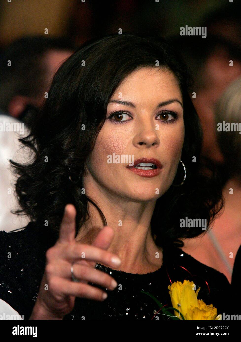 Actress Catherine Zeta Jones Looks On Before The Bernard Hopkins Versus Joe Calzaghe Light