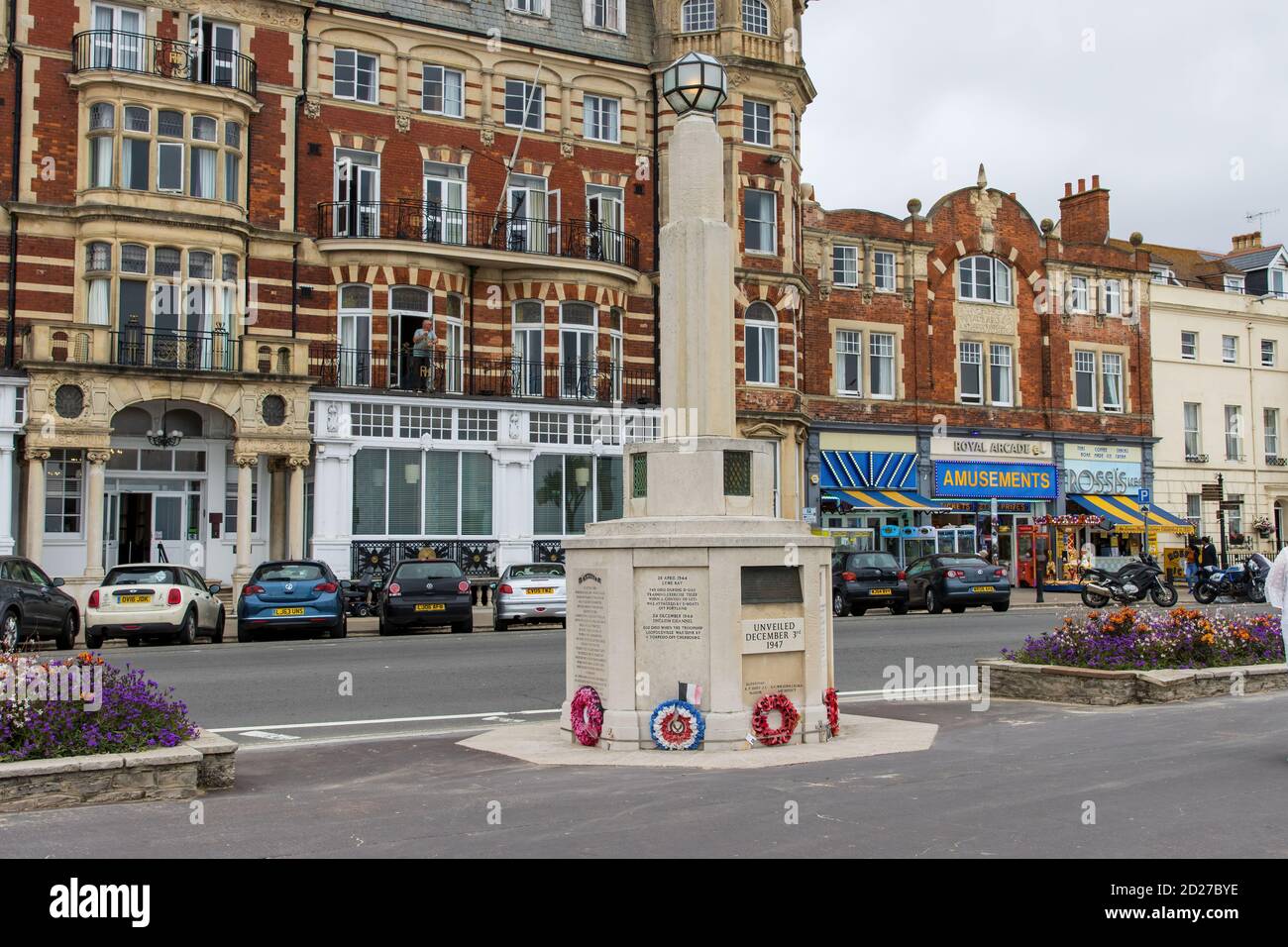 The 1947 U.S. Forces Memorial, on The Esplanade, Weymouth, Dorset UK ...