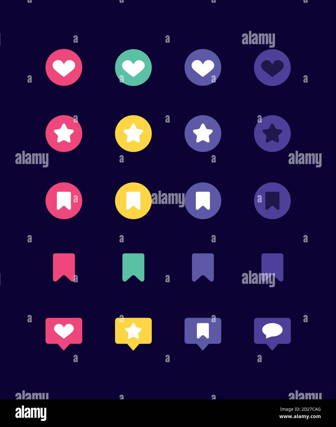 Media library markers UI elements kit Stock Vector Image & Art - Alamy