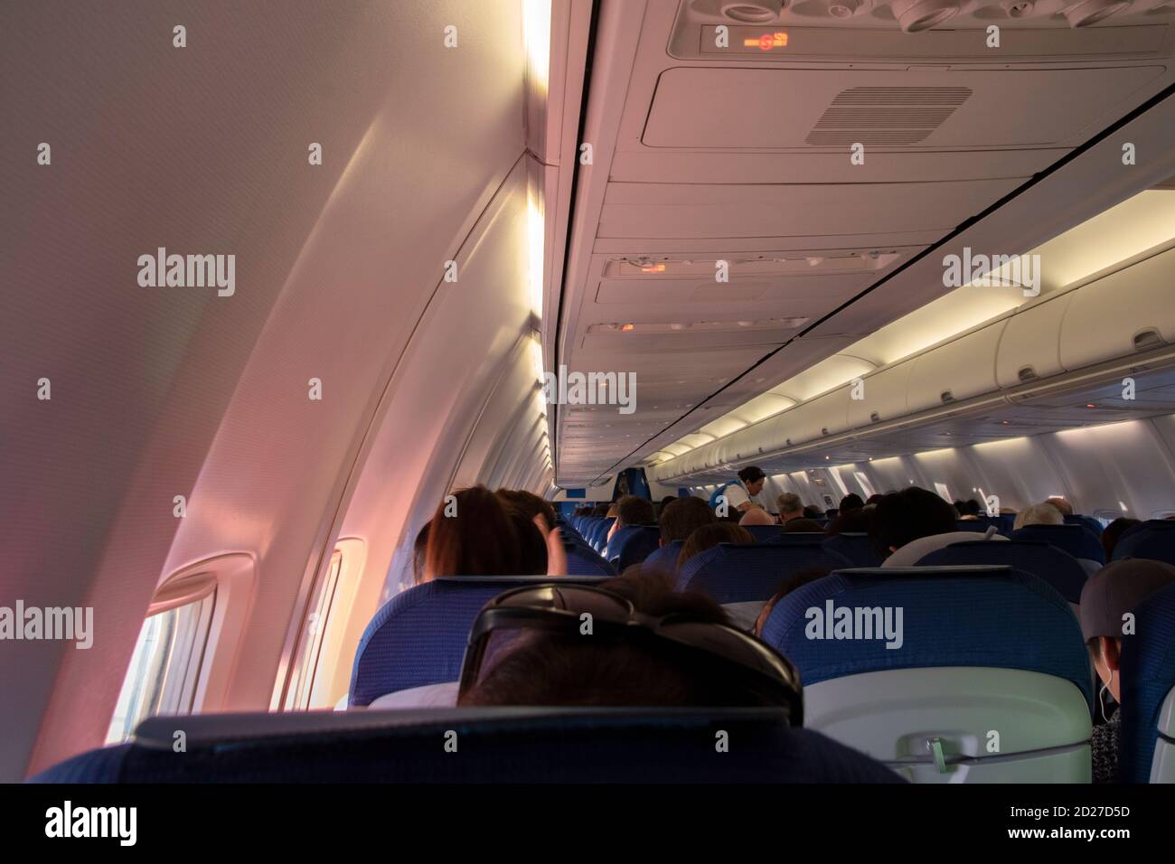 People Inside A KLM Plane At Manchester 9-12-2019 Stock Photo - Alamy