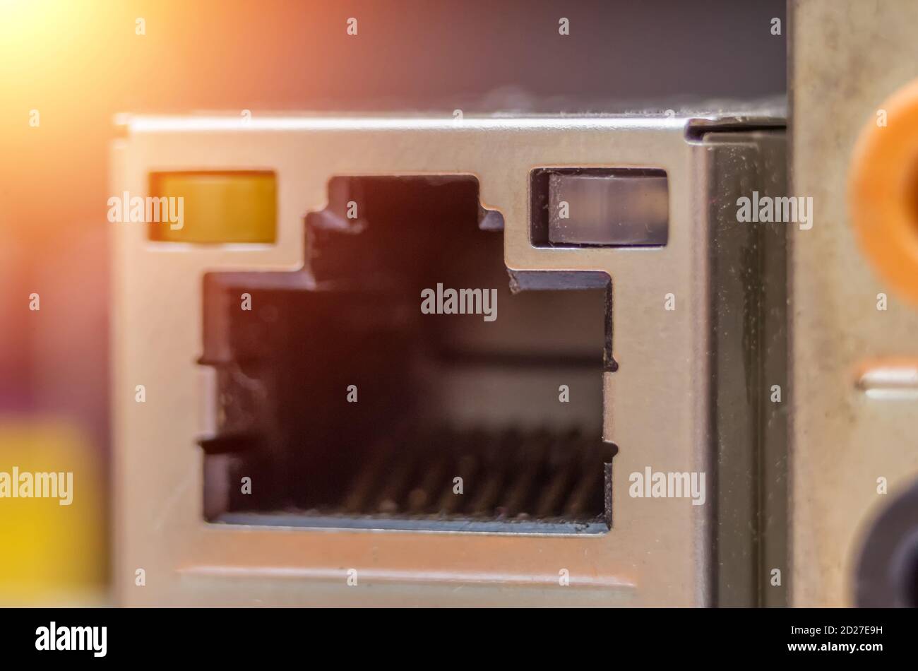 Network connector close up Stock Photo - Alamy