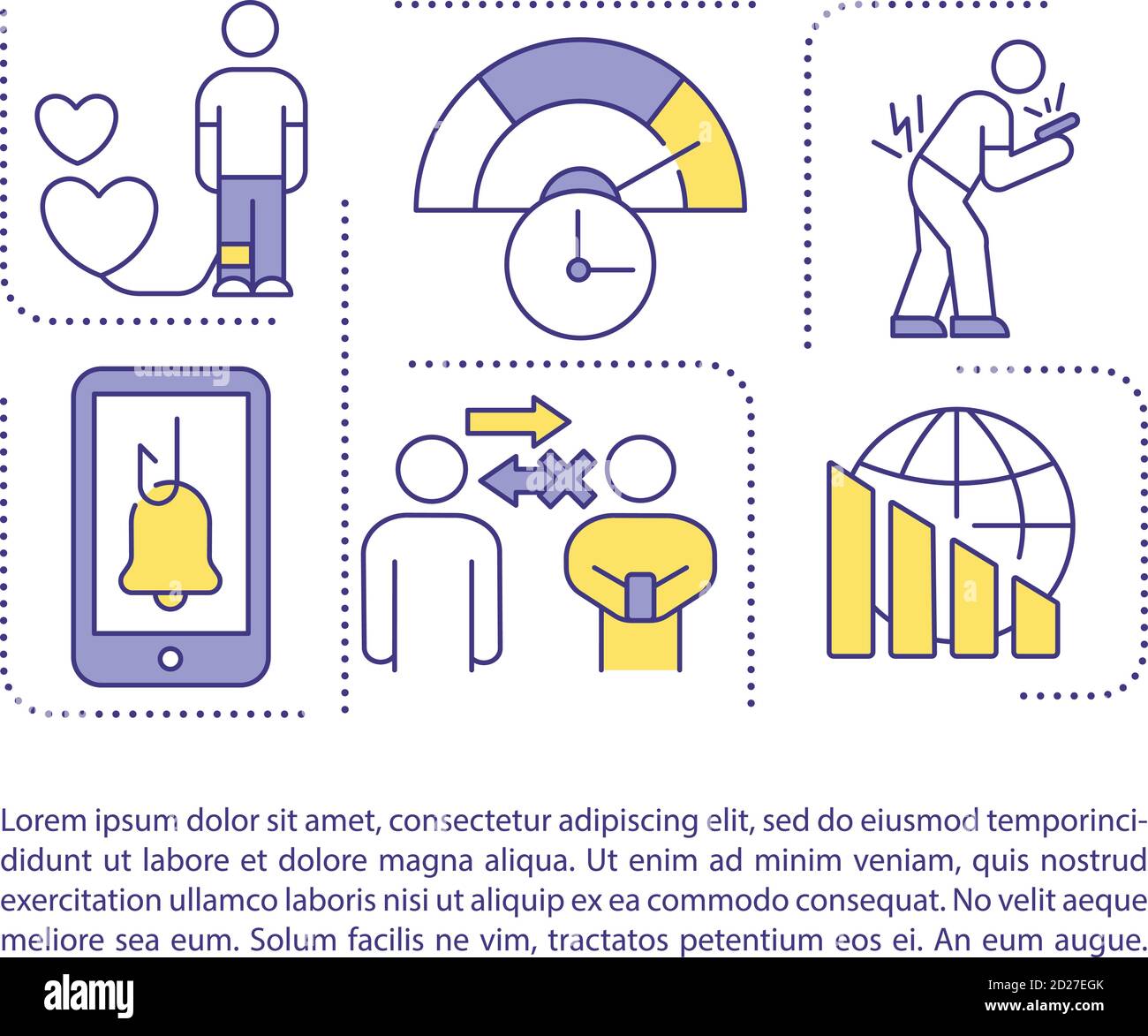 Internet dependence concept icon with text Stock Vector Image & Art - Alamy