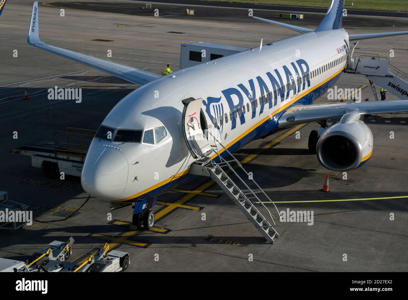 Ryanair Airplane At Manchester Airport England 9-12-2019 Stock Photo ...