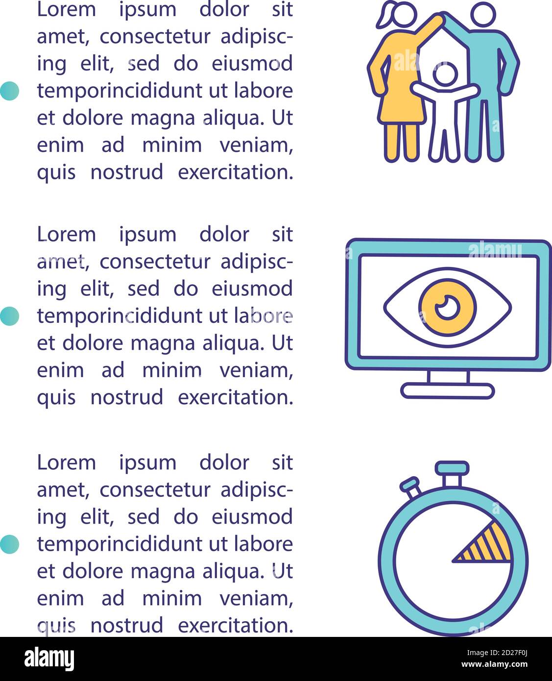 Parental control screen time concept icon with text Stock Vector Image ...