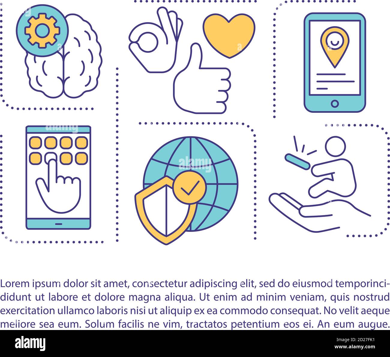 Internet addiction concept icon with text Stock Vector Image & Art - Alamy