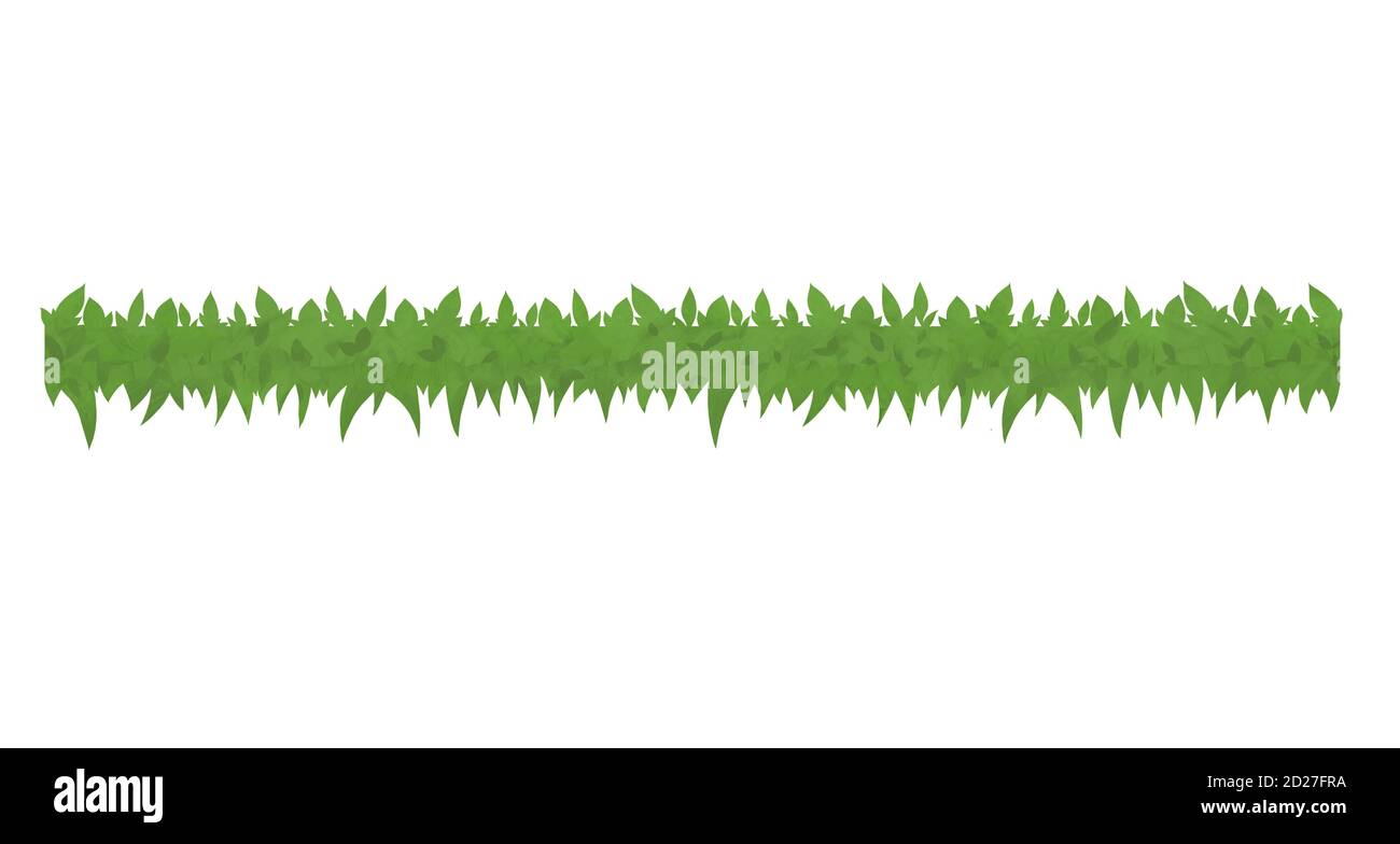 Seamless green cartoon style grass pattern texture hand drawn ...