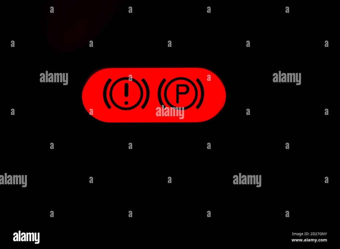 Handbrake warning sign hi-res stock photography and images - Alamy