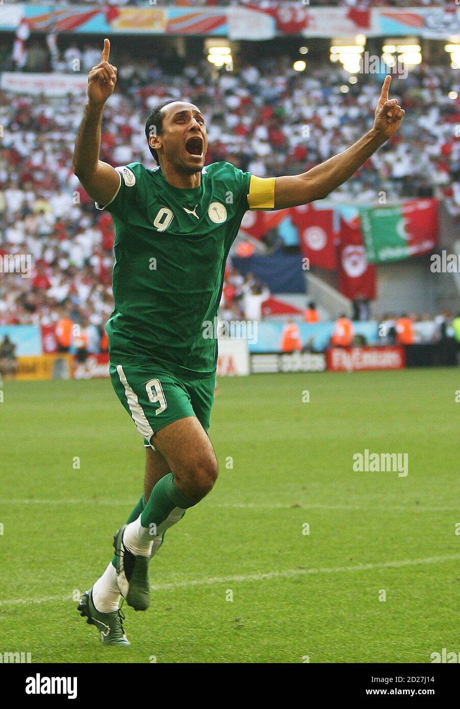 Sami Al Jaber Of Saudi Arabia Celebrates His Goal High Resolution Stock ...
