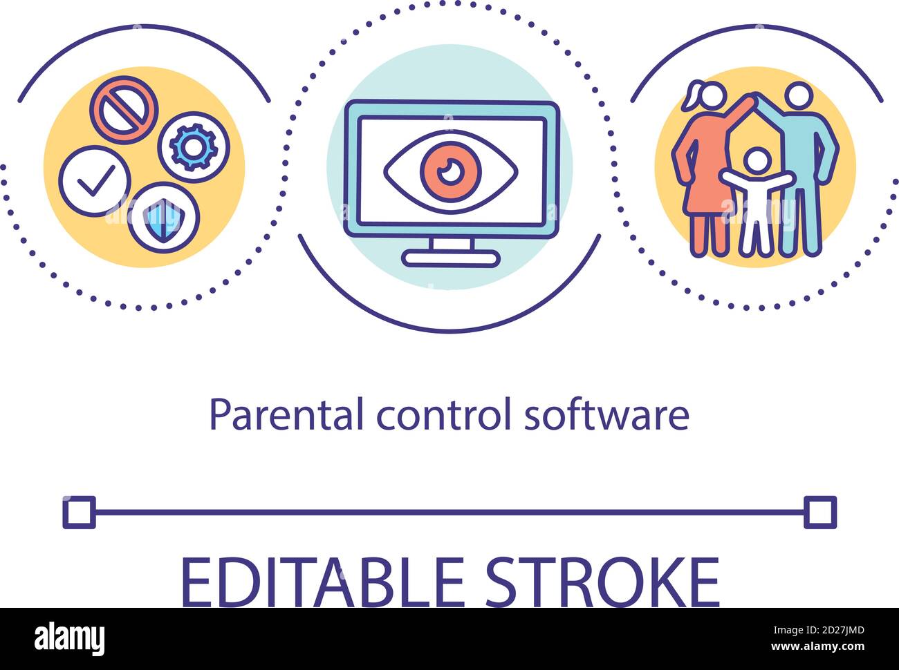 Parental control software concept icon Stock Vector Image & Art - Alamy