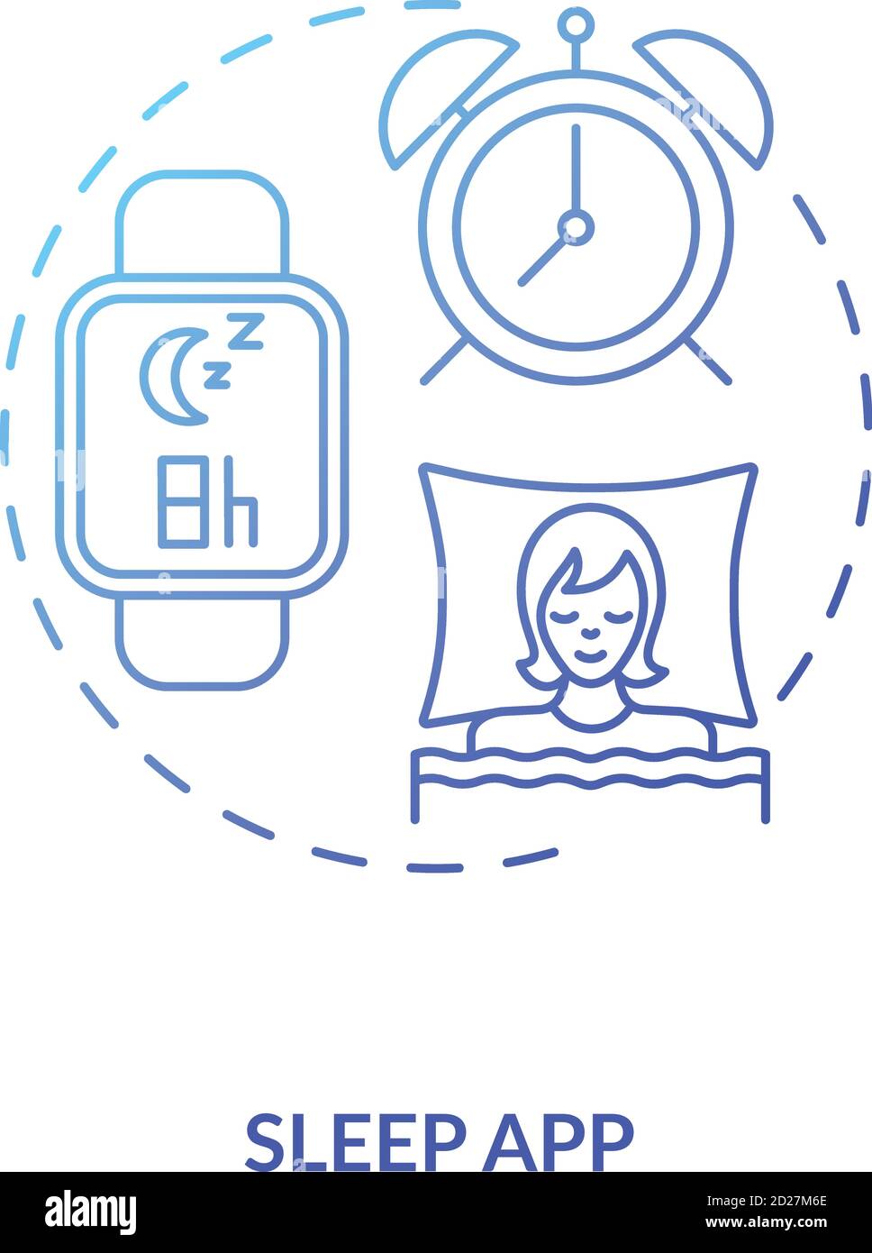 Sleep app concept icon Stock Vector Image & Art - Alamy