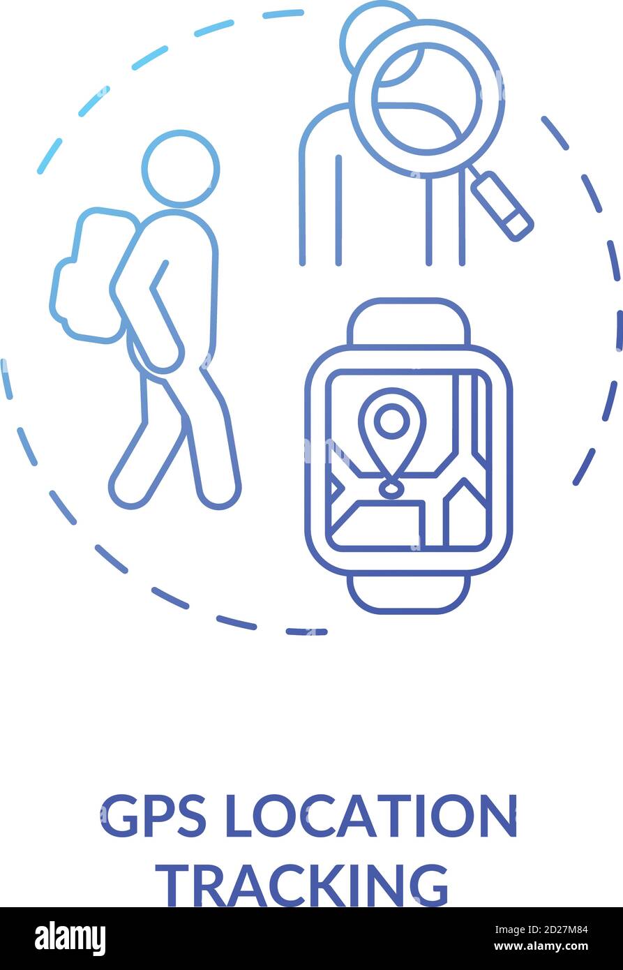 GPS location tracking concept icon Stock Vector Image & Art - Alamy