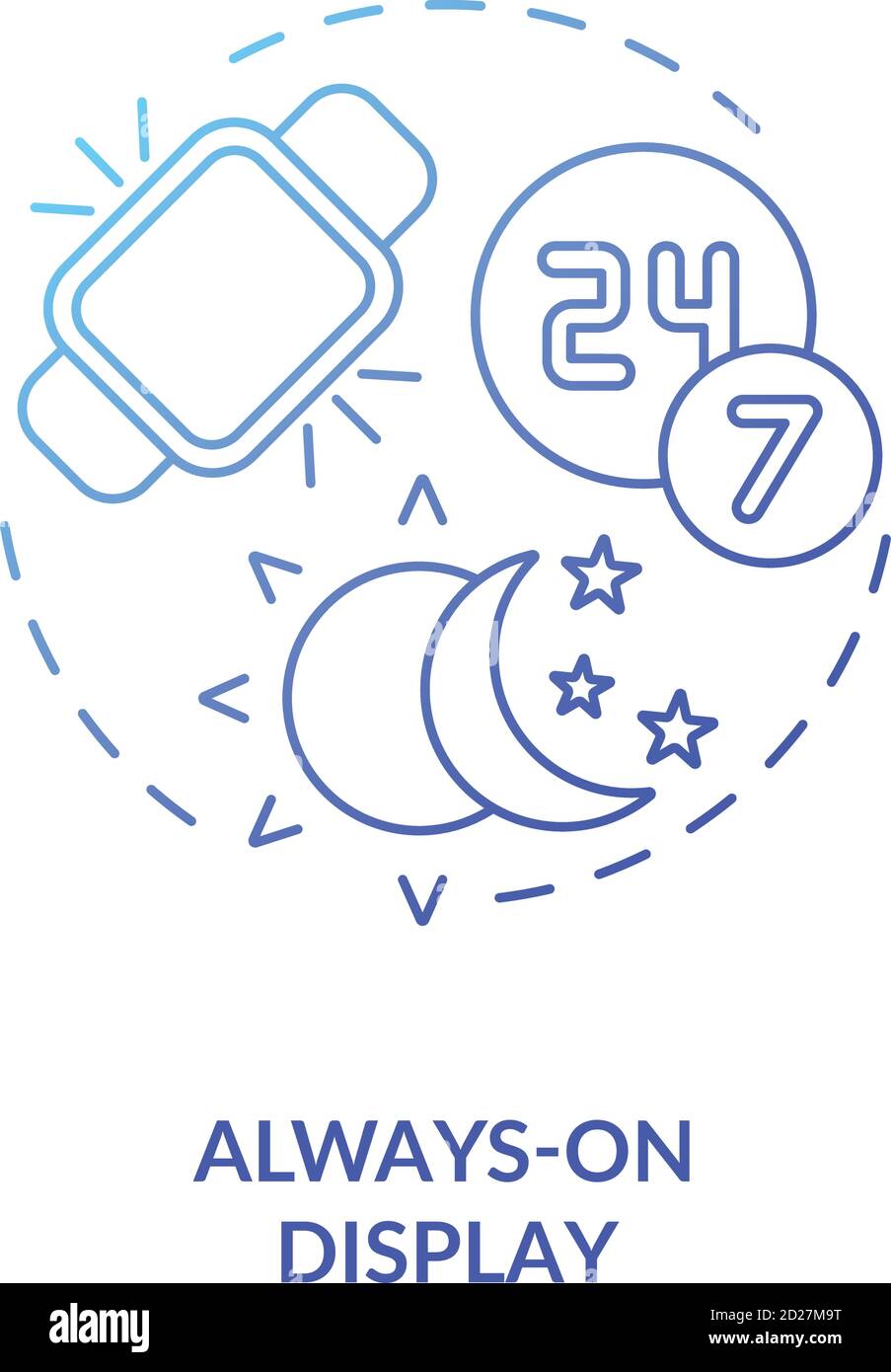 Always-on display concept icon Stock Vector Image & Art - Alamy