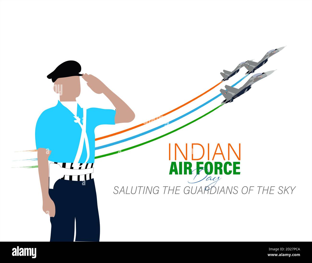 Vector Illustration of Indian Air Force Day observed on October 8 ...