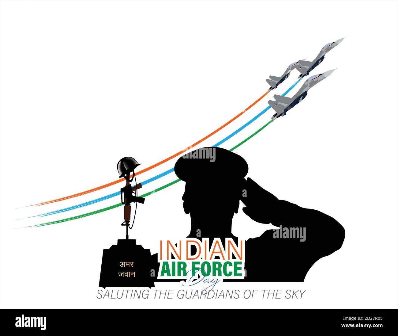 Indian air force day vectors Cut Out Stock Images & Pictures - Alamy