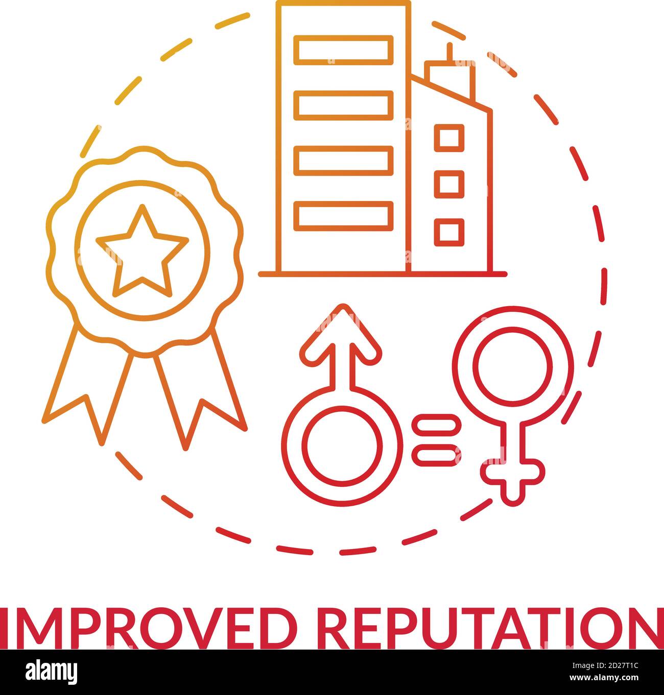 Improved reputation concept icon Stock Vector Image & Art - Alamy