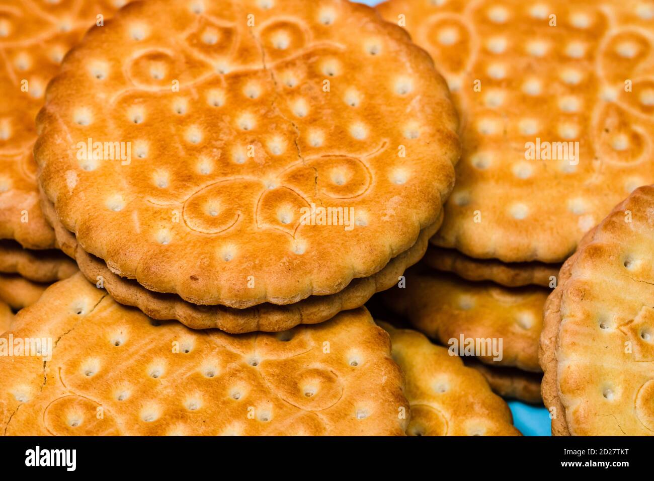 Round biscuits with chocolate cream, sandwich biscuits with chocolate ...