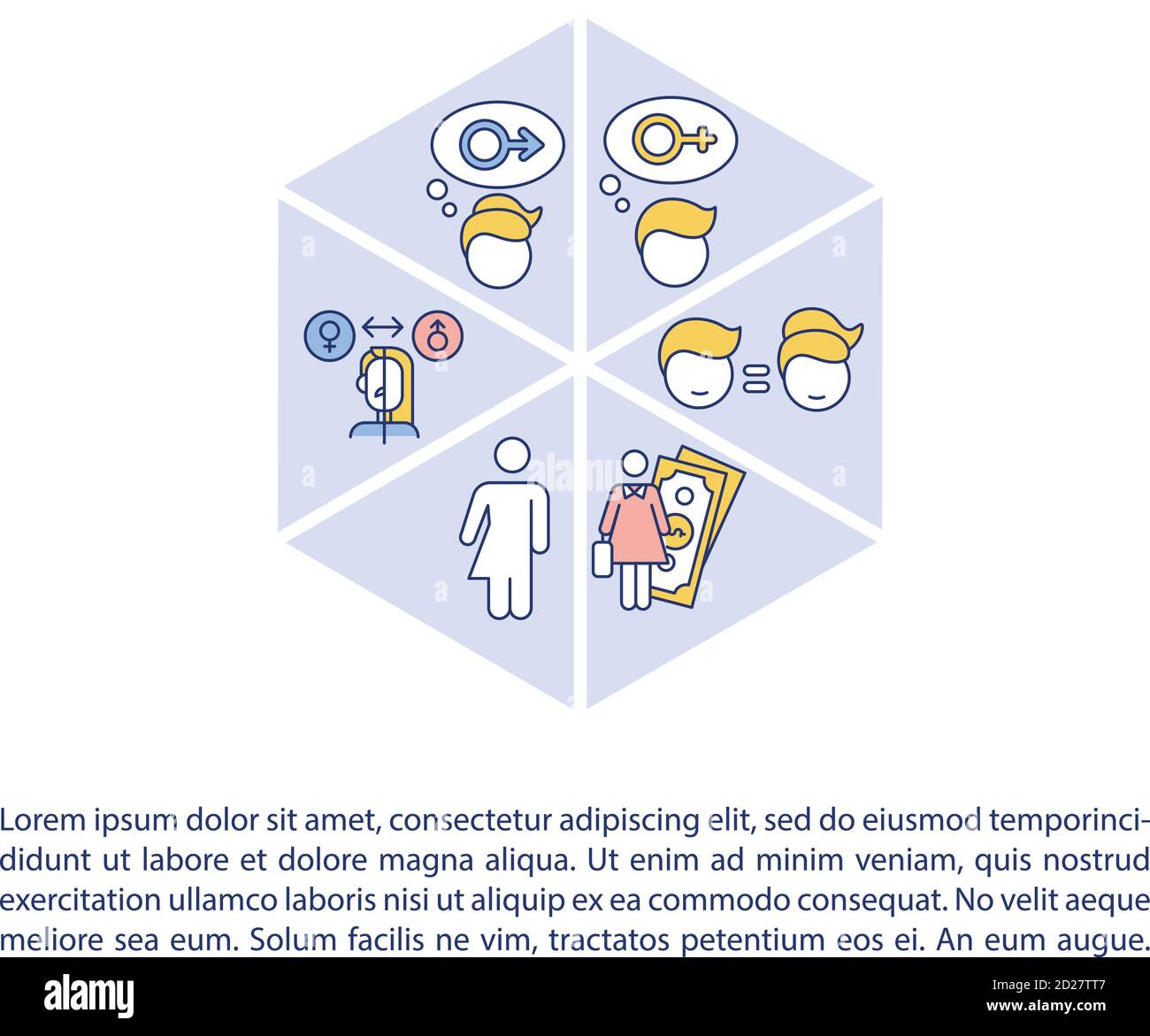 Gender diversity in workplace concept icon with text Stock Vector Image ...