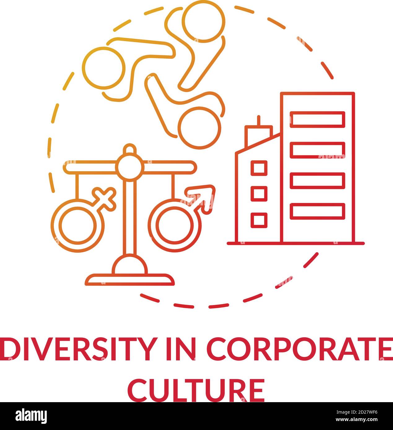 Diversity in corporate culture concept icon Stock Vector Image & Art ...
