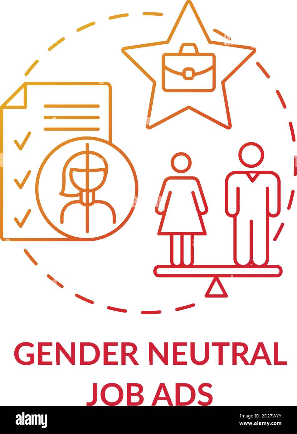 Gender neutral job ads concept icon Stock Vector Image & Art - Alamy